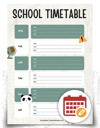 Free Printable Schedule Templates - CalendarLabs