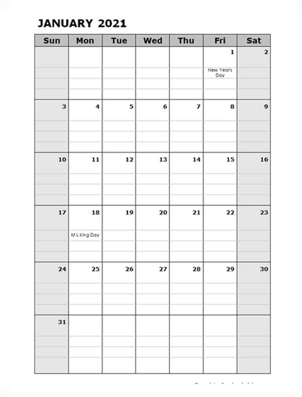 2021 Daily Planner Microsoft Word Template Free Printable Templates