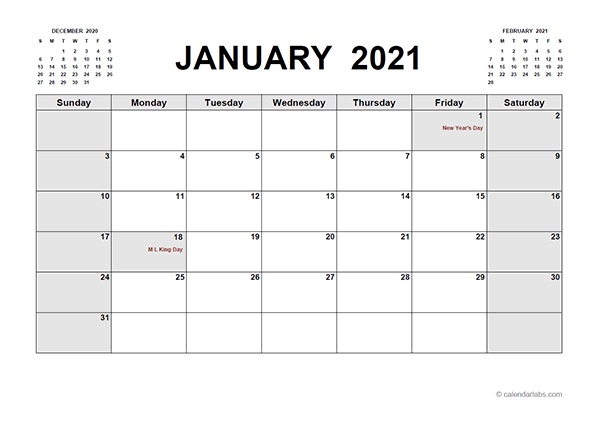 2021 Printable Calendar PDF Free Printable Templates