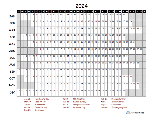 2024 Excel Calendar Project Timeline Free Printable Templates