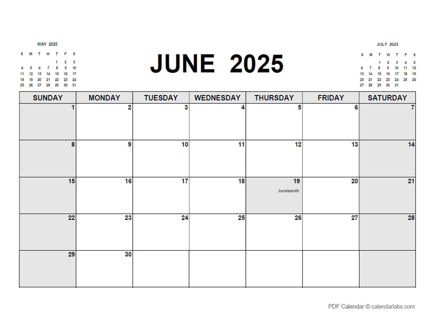 Calendar 2025 June Template Sylvia S Cyr