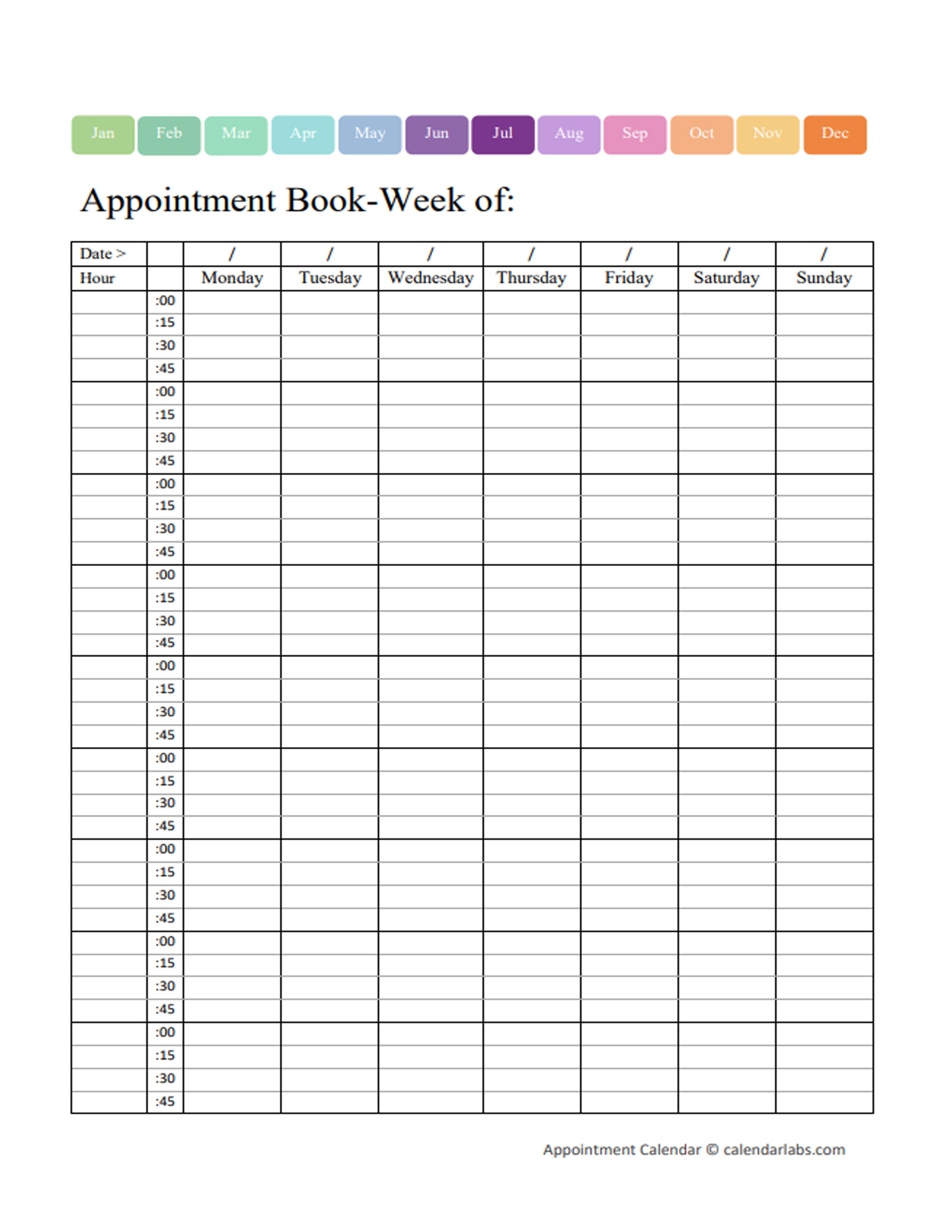 2027 Weekly Appointment Calendar Printable - Free Printable Templates