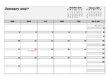 Free 2027 Daily Planner Word Template - Free Printable Templates