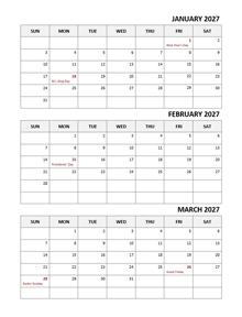 2027 Three Months Word Calendar Template - Free Printable Templates